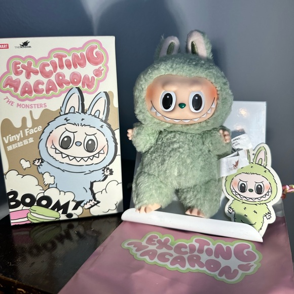 POP MART | Toys | Exciting Macaron Popmart Green Grape Monster Labubu ...